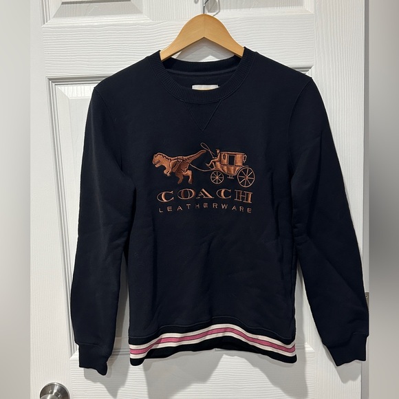 Coach | Tops | Coach Navy Rexy Stagecoach Embroidered Sweatshirt Size ...